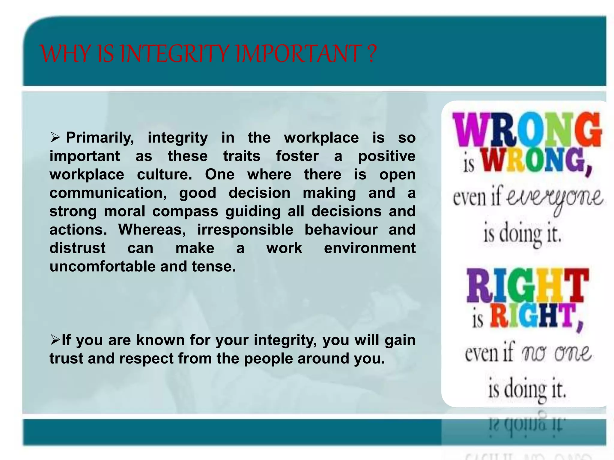 integrity at work | PPTX