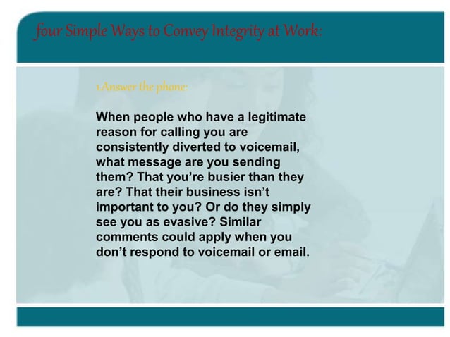 integrity at work | PPTX | Career Advice | Careers