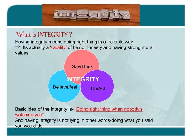 integrity at work | PPTX | Career Advice | Careers