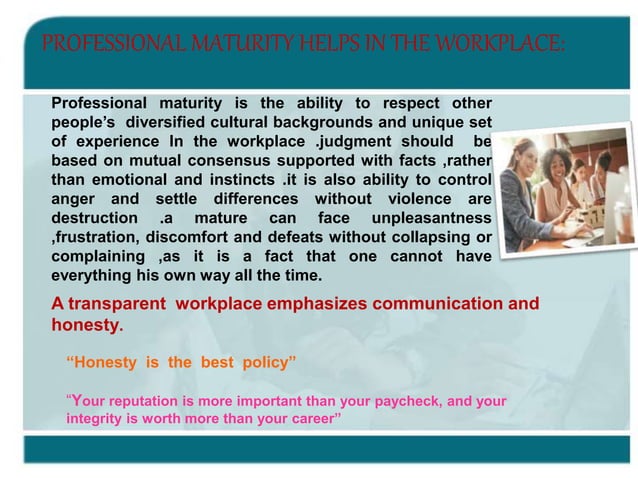 integrity at work | PPTX | Career Advice | Careers