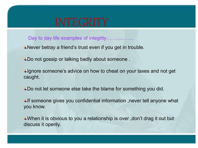integrity at work | PPTX | Career Advice | Careers