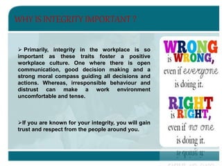 Importance Of Integrity At Work