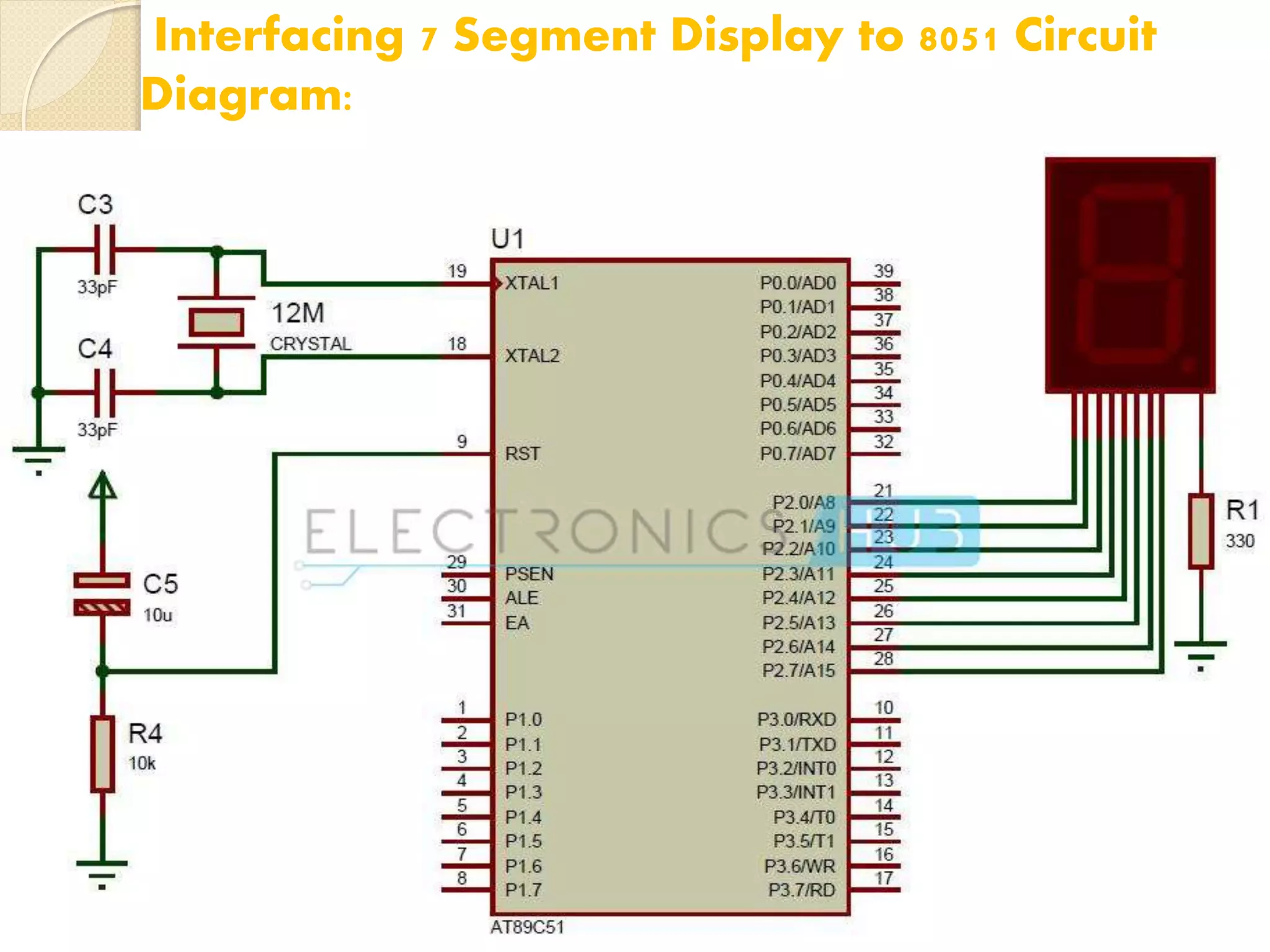 Ppt on interfacing led and 7 segment with 8951 | PPTX