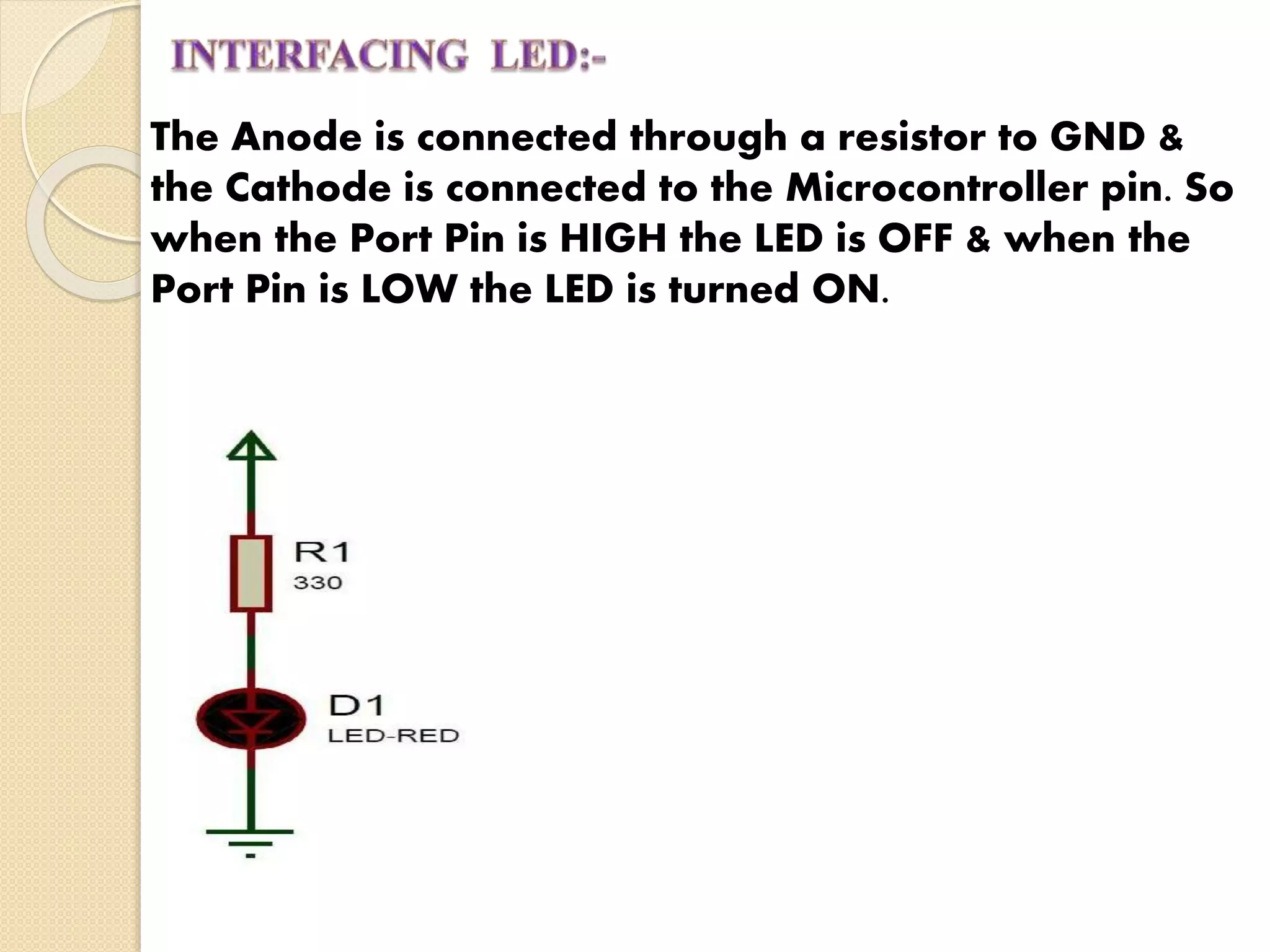 Ppt on interfacing led and 7 segmentwith 8951 | PPTX