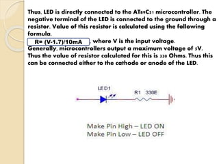 Ppt on interfacing led and 7 segmentwith 8951 | PPTX | Science