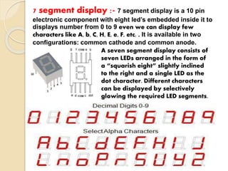Ppt on interfacing led and 7 segmentwith 8951 | PPTX | Science
