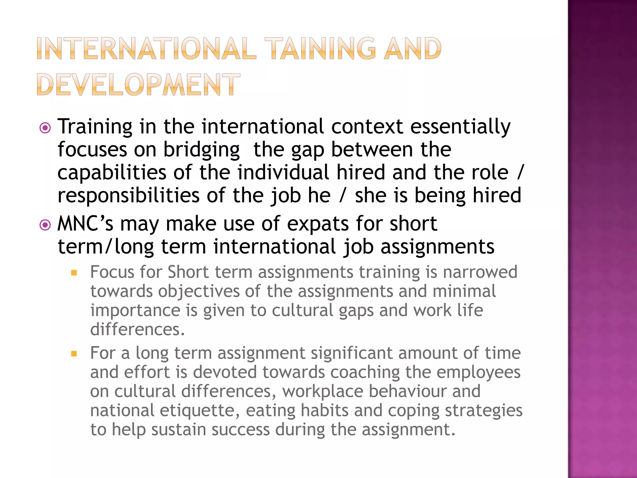 Ppt on international staff | PPTX