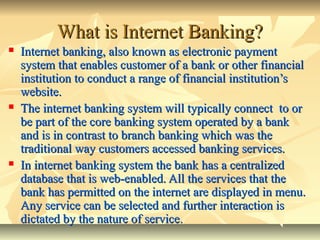Ppt on internet banking | PPT