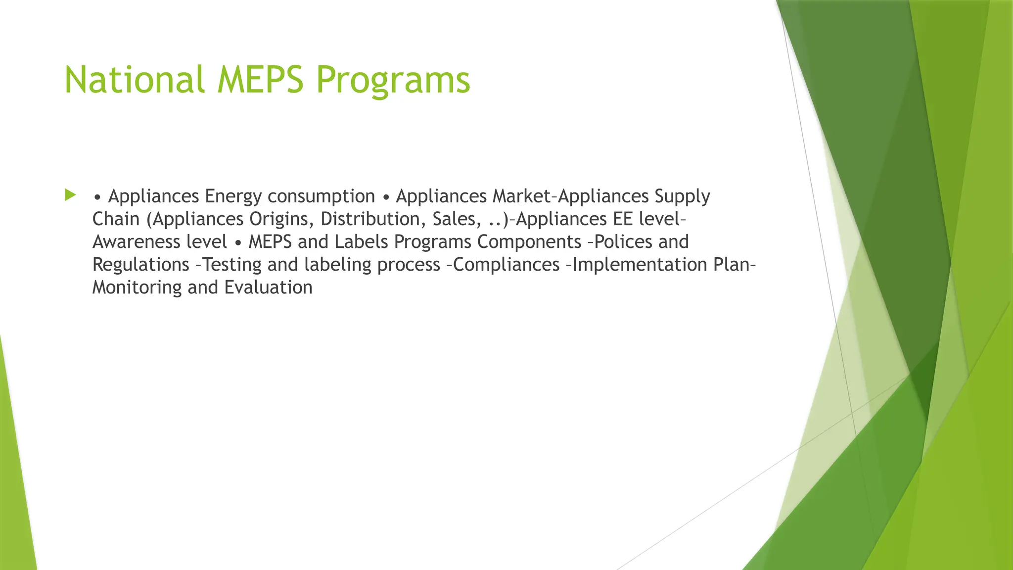 Introducing Minimum Energy Performance Standards | PPTX