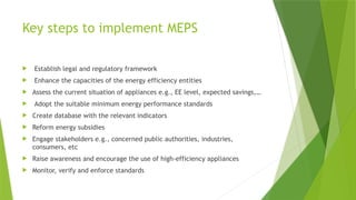 Introducing Minimum Energy Performance Standards | PPTX