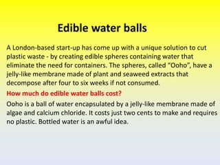 Modern inventions that can solve Environment problems | PPTX