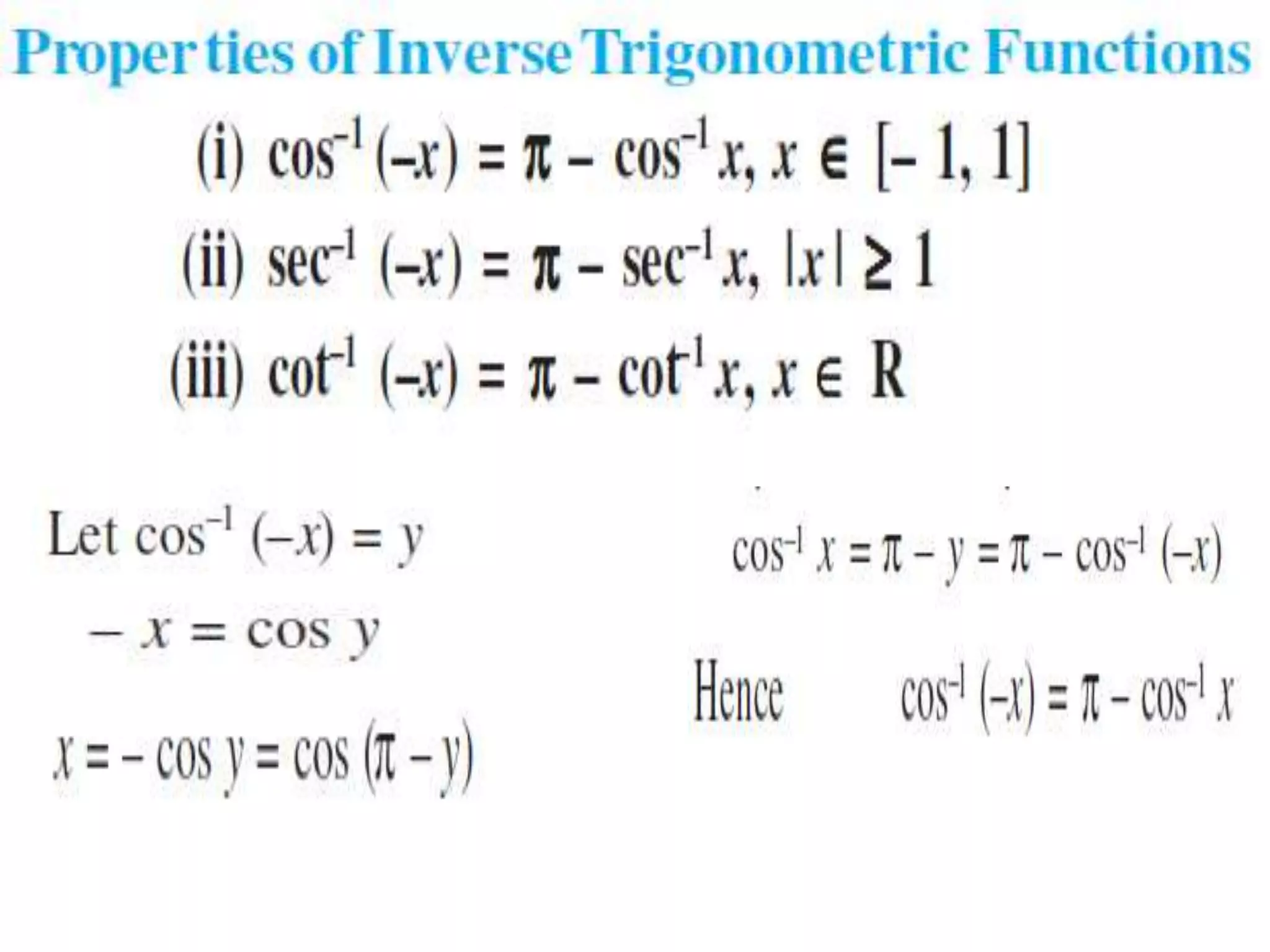 Ppt on inverse trigonometric functions | PPTX