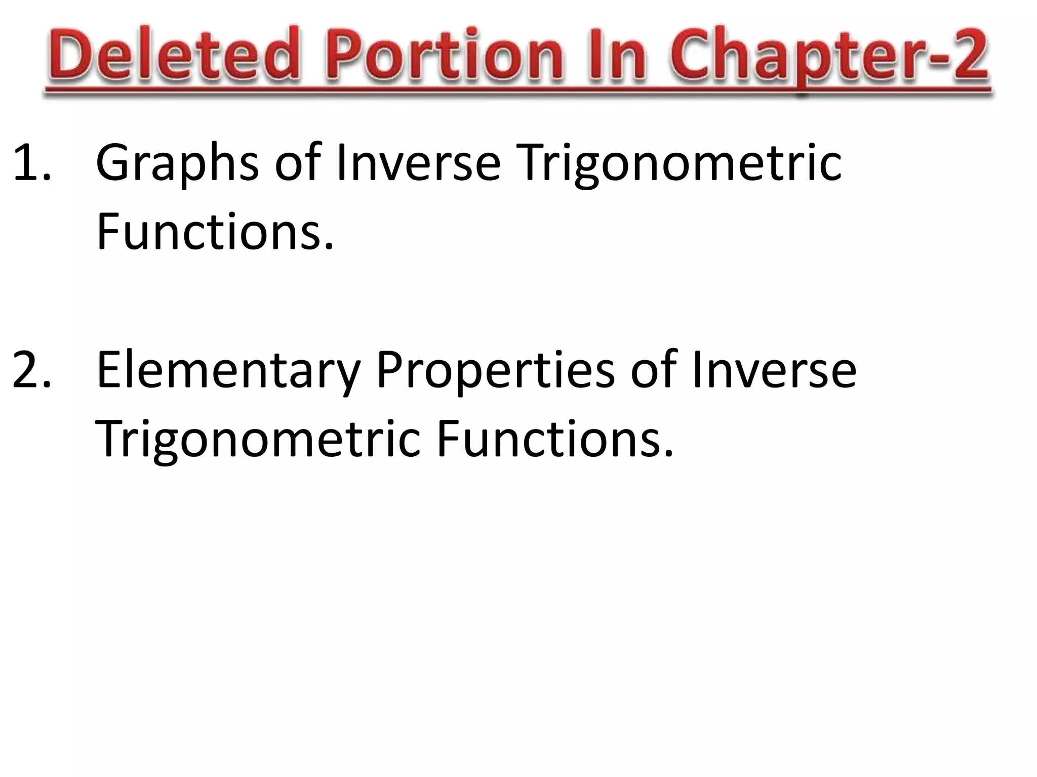 Ppt on inverse trigonometric functions | PPTX
