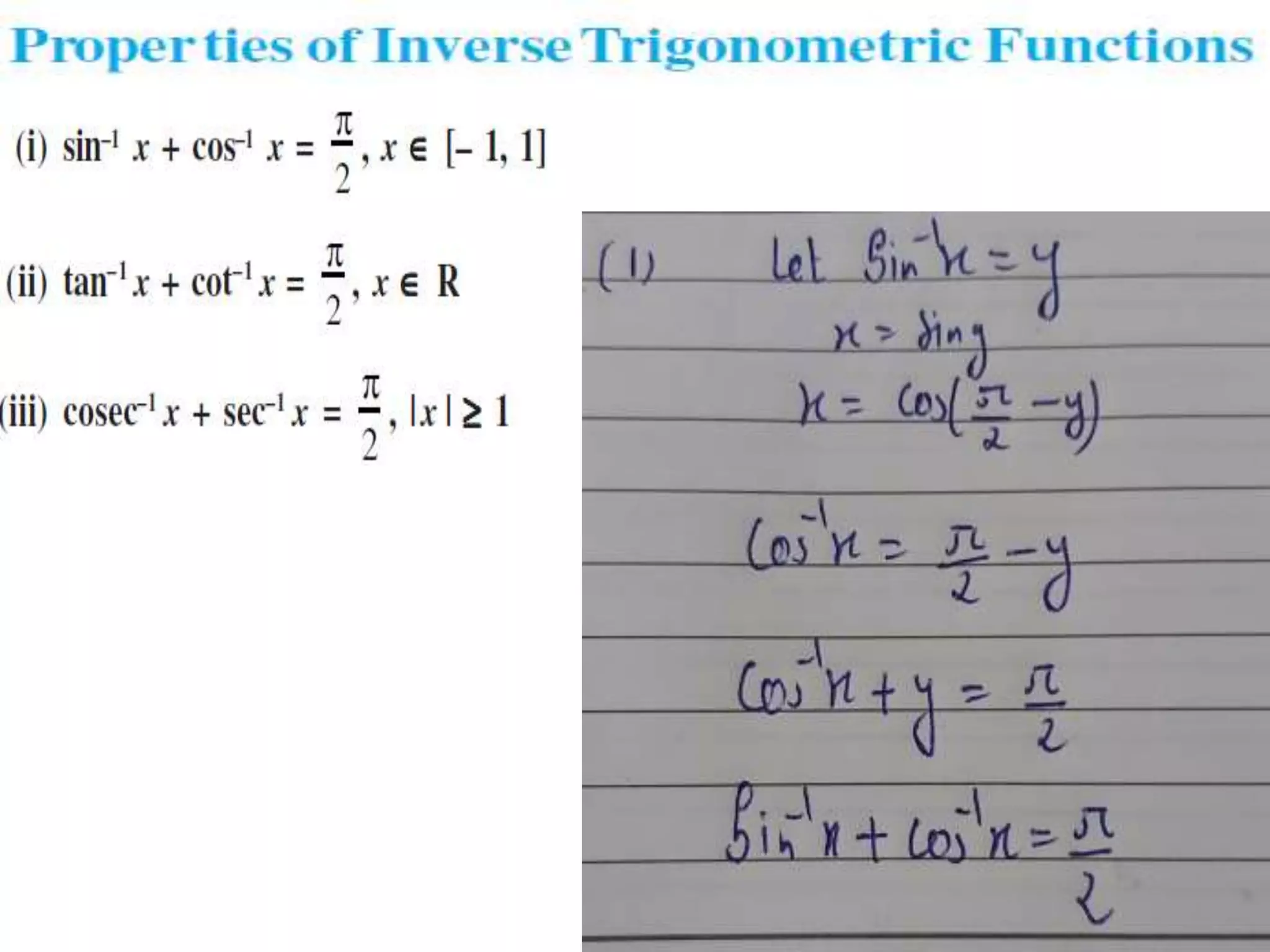 Ppt on inverse trigonometric functions | PPTX