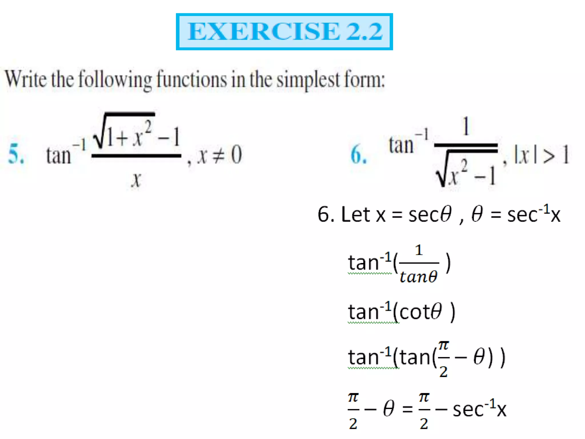 Ppt on inverse trigonometric functions | PPTX