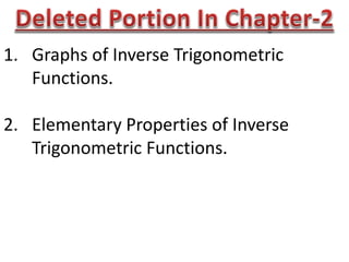 Ppt on inverse trigonometric functions | PPTX