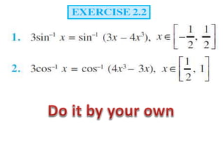 Ppt on inverse trigonometric functions | PPTX