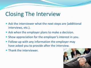 Interview skills | PPTX