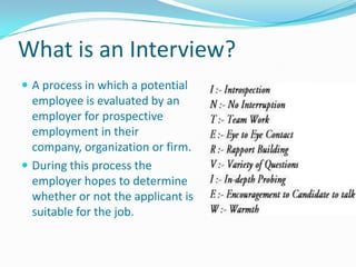 Interview skills | PPTX