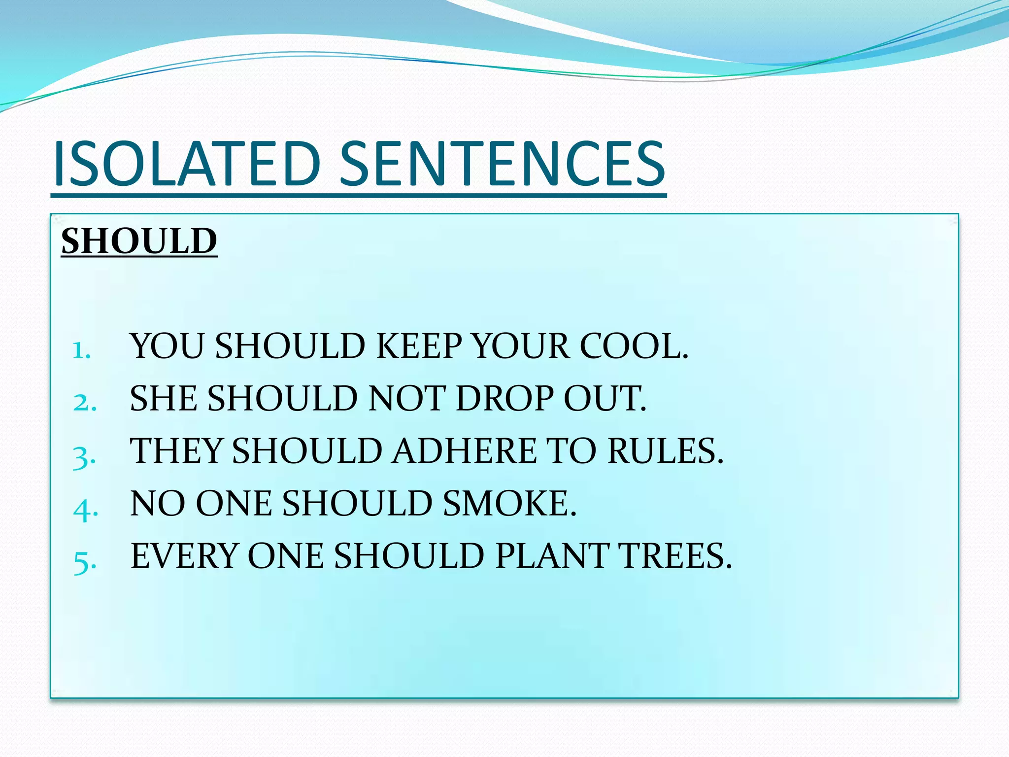 Ppt on isolated sentences | PPSX