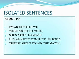 Ppt on isolated sentences | PPSX