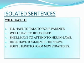 Ppt on isolated sentences | PPSX