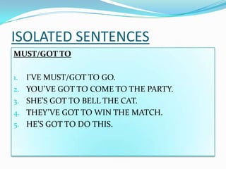 Ppt on isolated sentences | PPSX