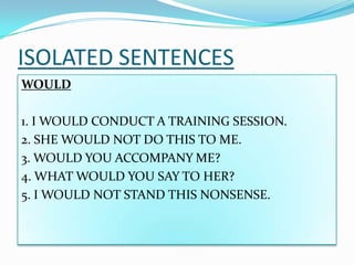 Ppt on isolated sentences | PPSX