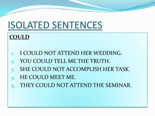 Ppt on isolated sentences | PPSX