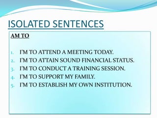 Ppt on isolated sentences | PPSX
