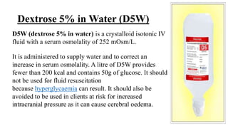 Different Type of Intravenous fluids | PPTX
