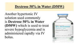 Different Type of Intravenous fluids | PPTX