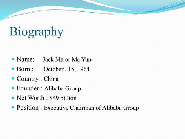 Ppt on jack ma | PPTX