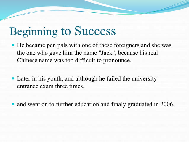 Ppt on jack ma | PPTX