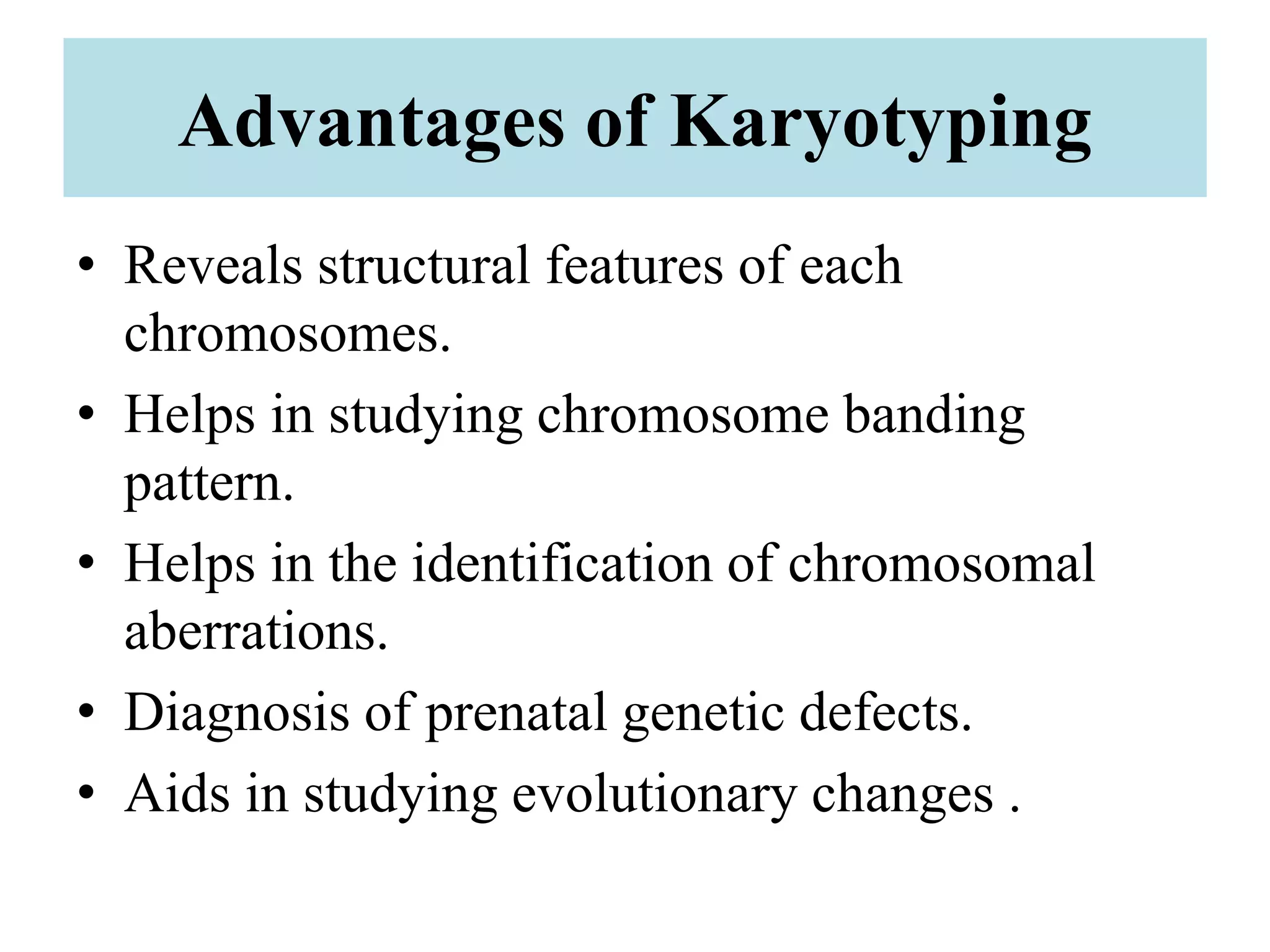 Ppt on karyotyping, chromosome banding and chromosome painting. | PPTX
