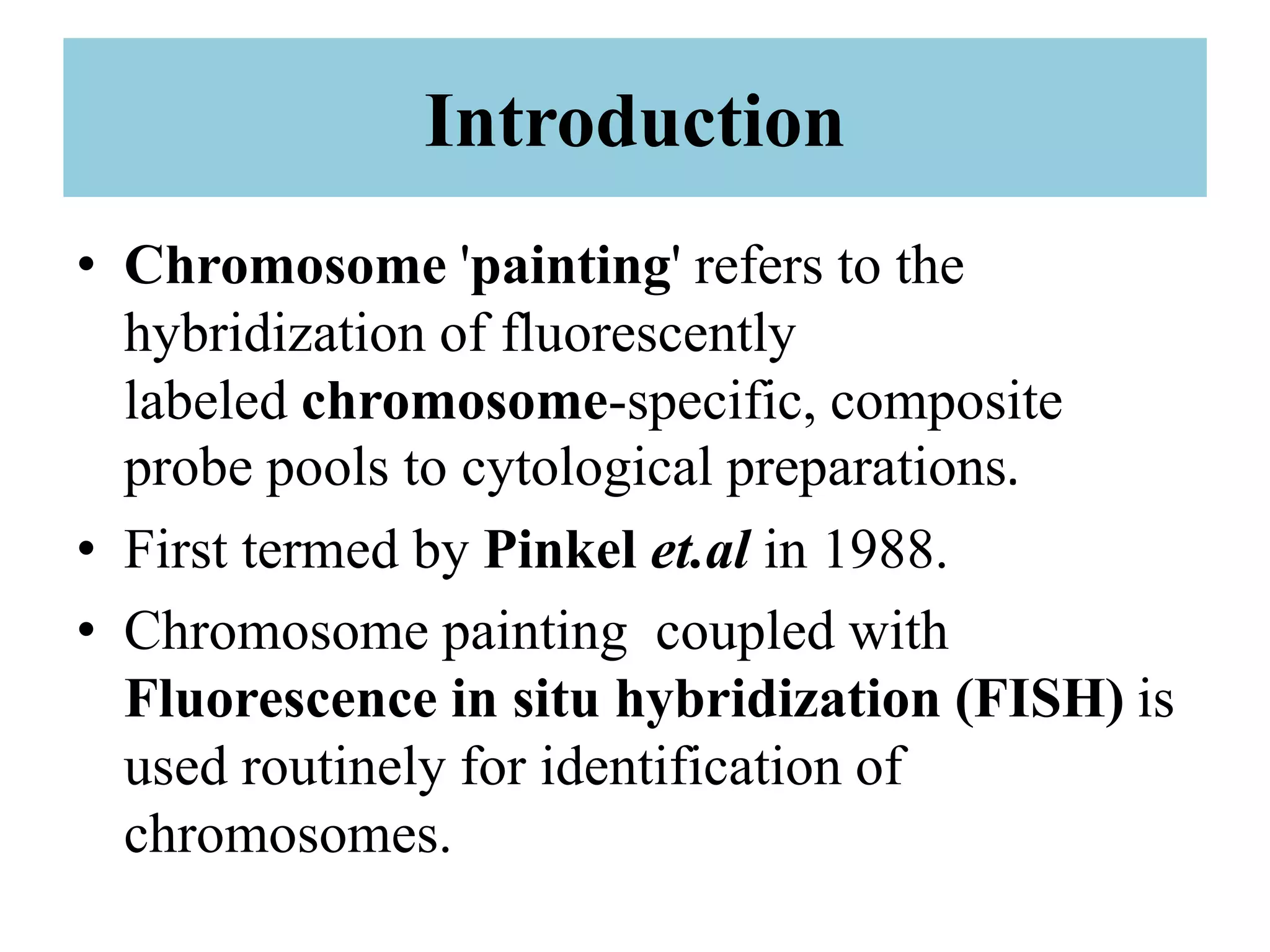 Ppt on karyotyping, chromosome banding and chromosome painting. | PPTX