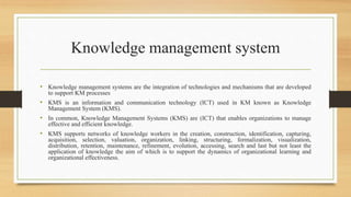 Ppt on knoweledge management | PPTX