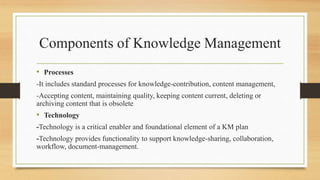 Ppt on knoweledge management | PPTX