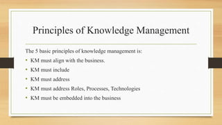 Ppt on knoweledge management | PPTX