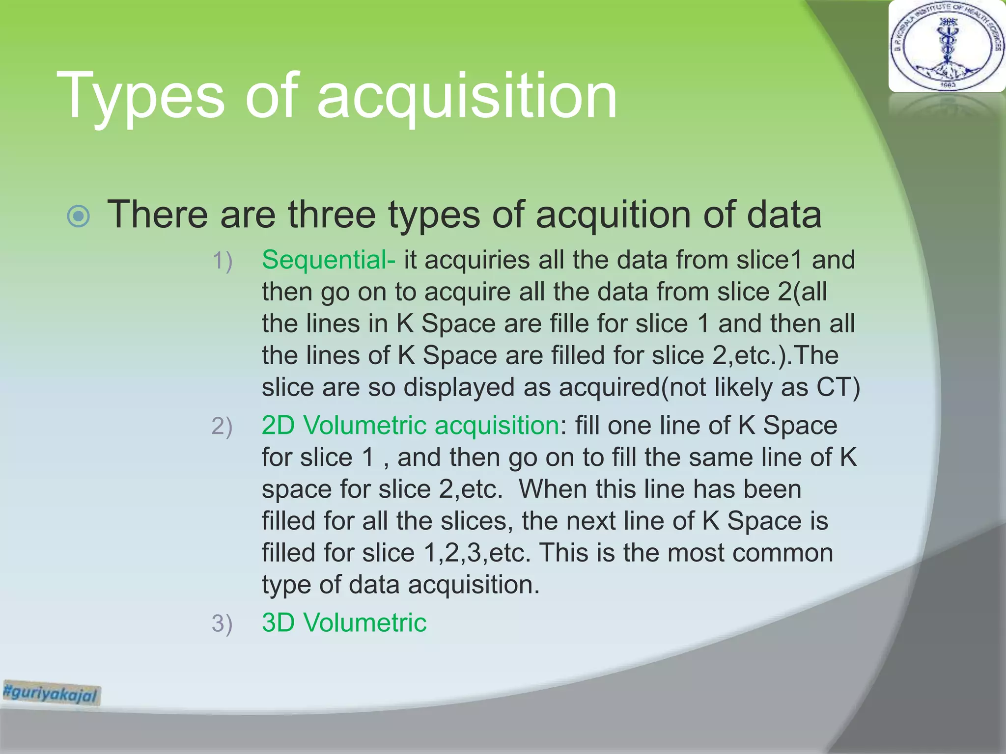 K Space in MRI | PPTX