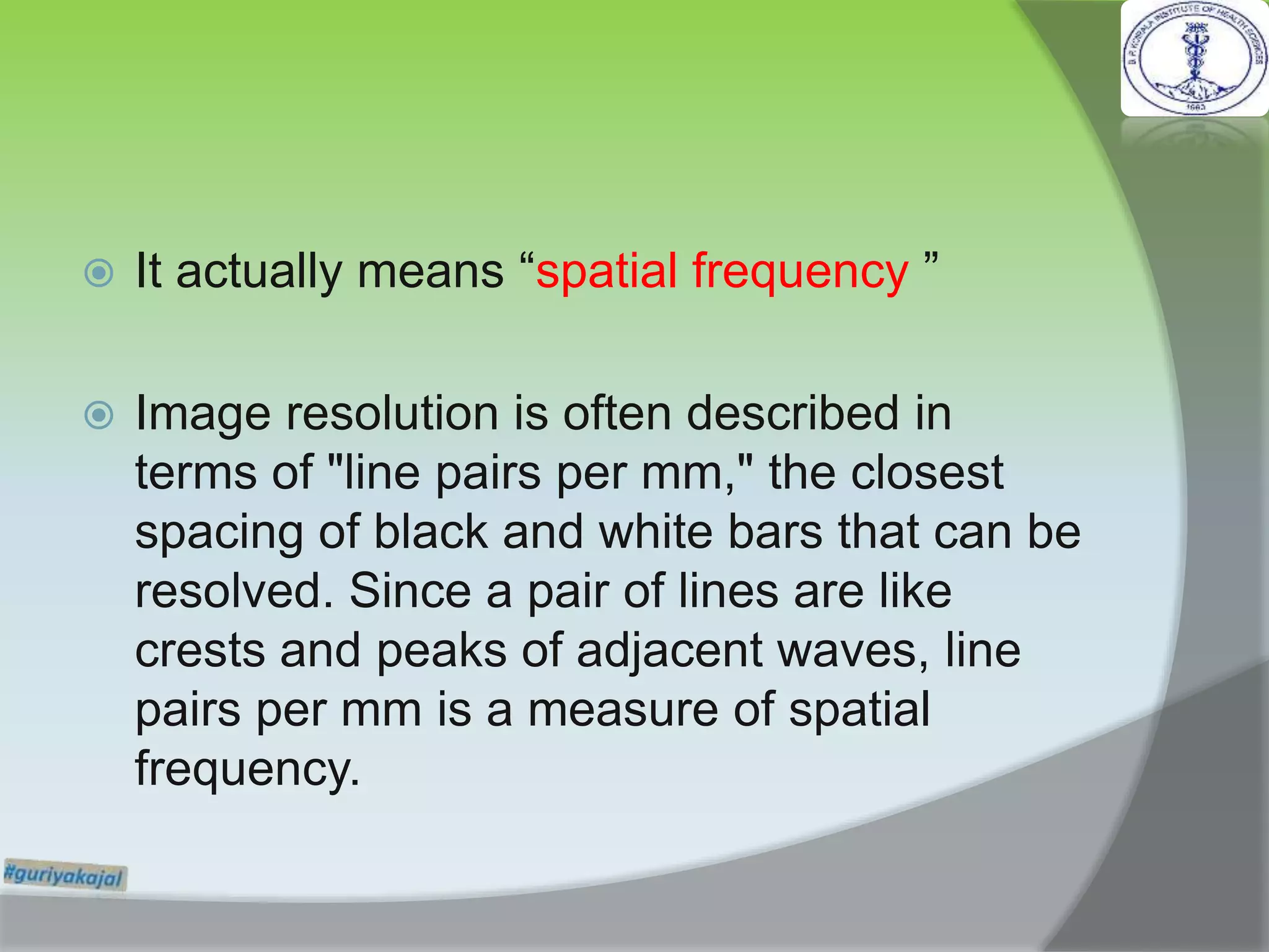 K Space in MRI | PPTX