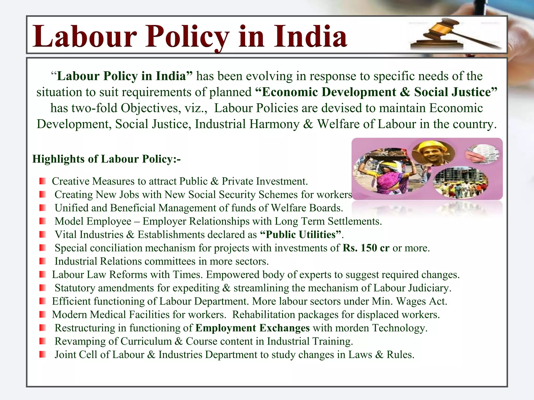PPT on "Labour Laws in India" | PPSX