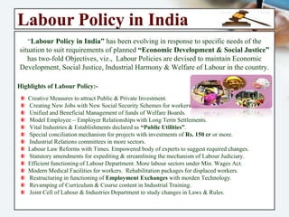 PPT on "Labour Laws in India" | PPSX