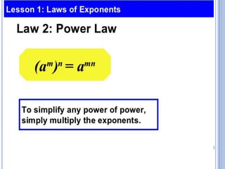 Ppt on laws of exponents | PPTX