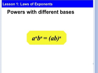 Ppt on laws of exponents | PPTX