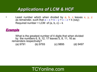 Ppt On Lcm & Hcf Questions For Cat Preparation | PPT