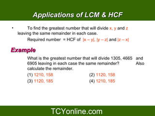 Ppt On Lcm & Hcf Questions For Cat Preparation | PPT