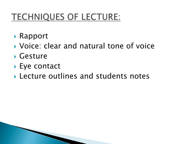 lecture strategy- method of teaching | PPTX