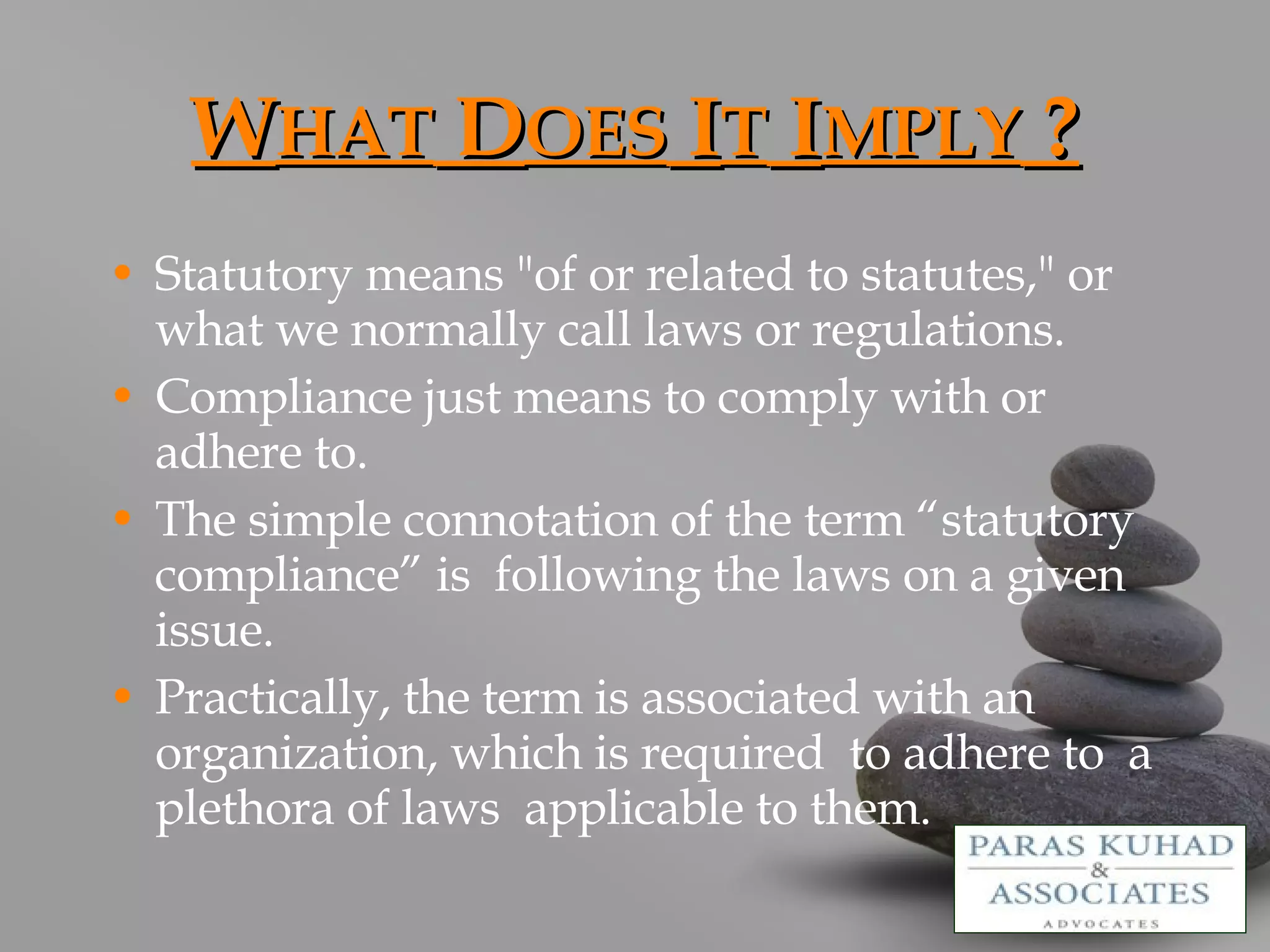 Ppt On Legal Compliances | PPT