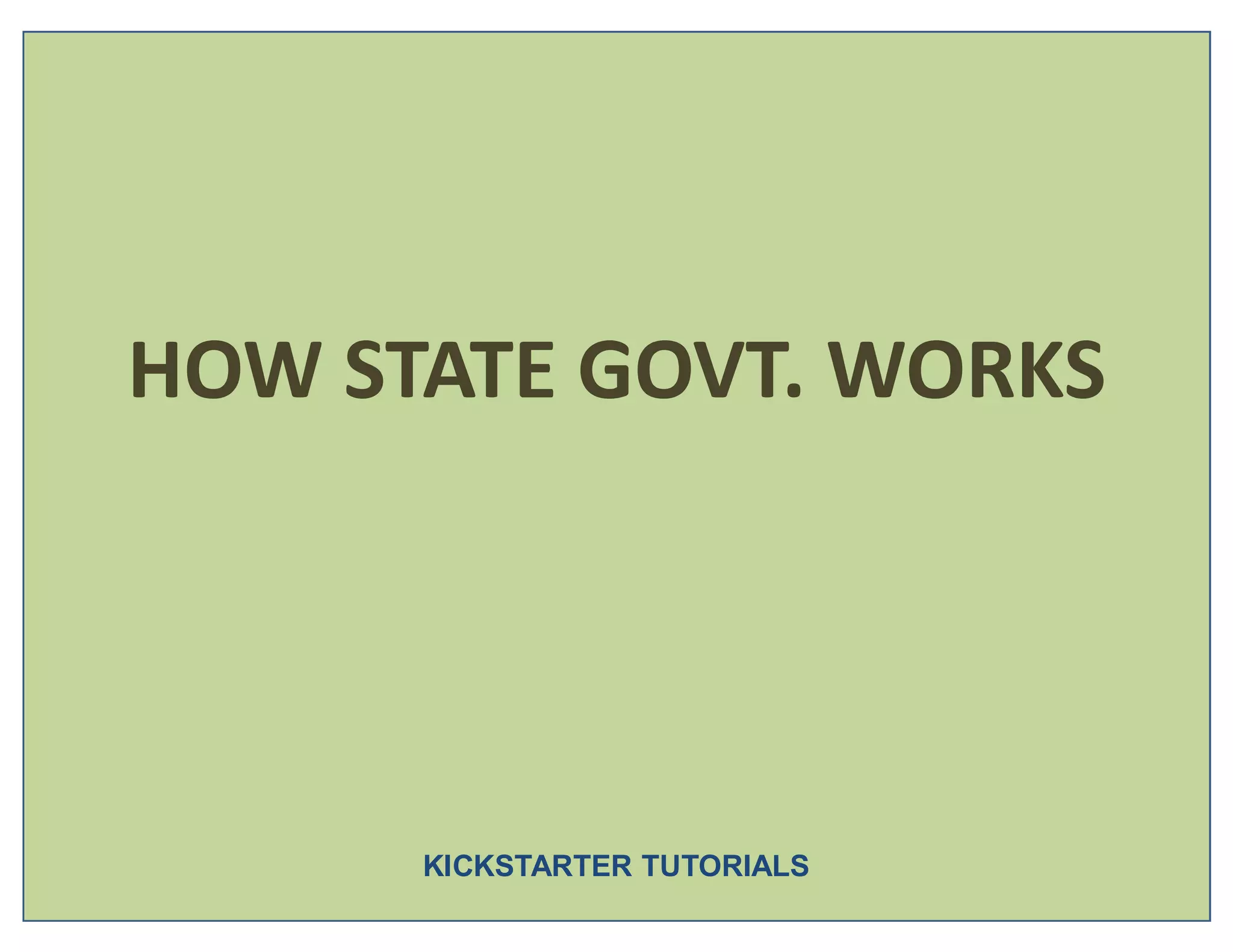 How the state government works | PPT